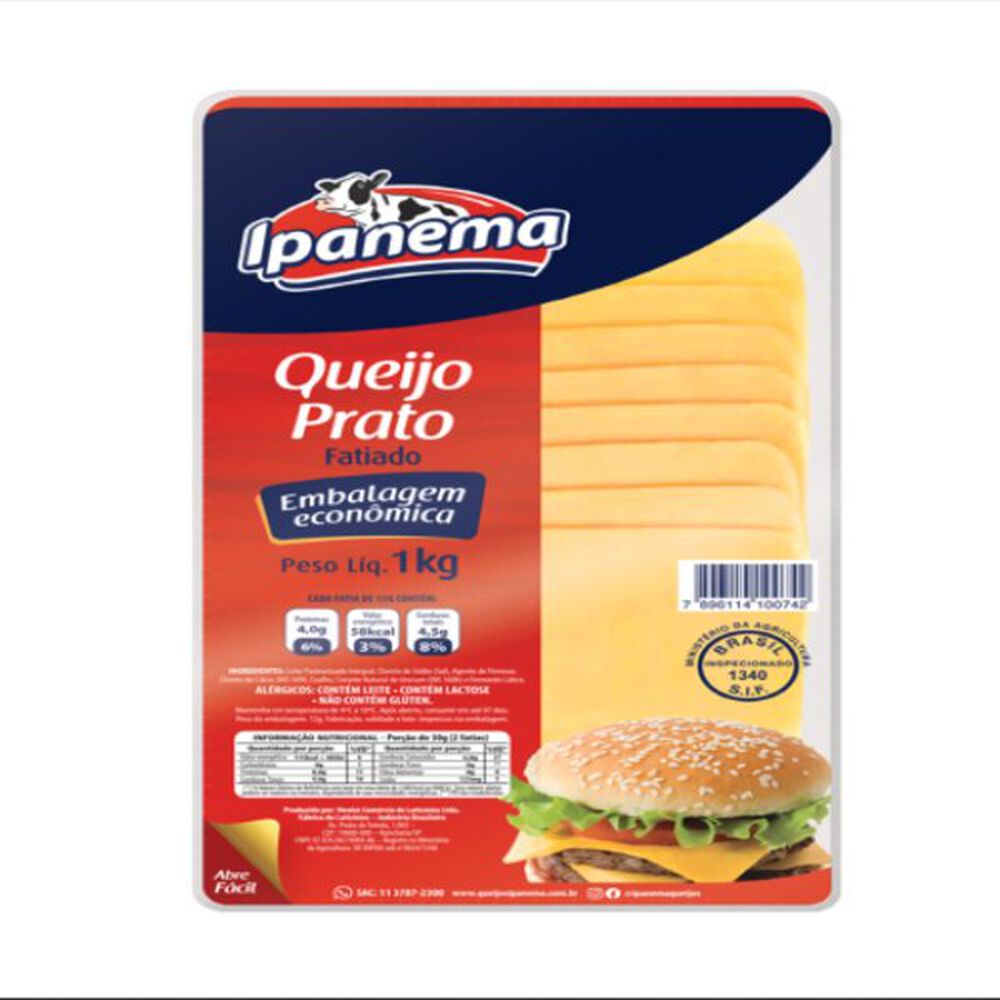 Queijo Prato Ipanema Fatiado 1kg