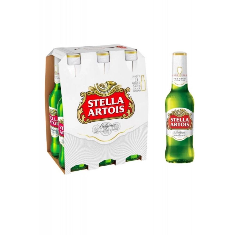 Cerveja Stella Artois Long Neck 330ml C/ 6 Unid.