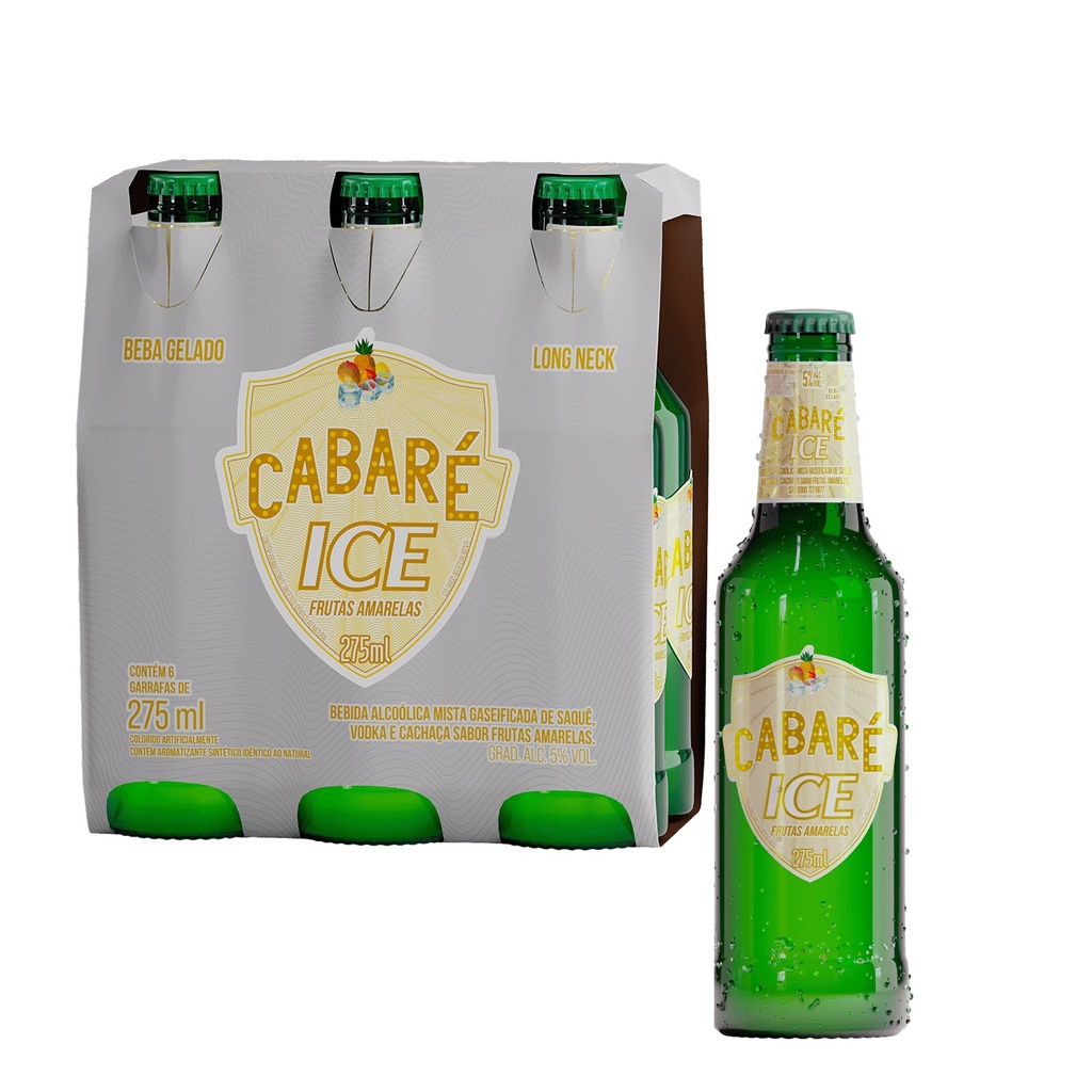 Bebida Ice Long Neck Cabaré Frutas Amarelas Com 6 Un 275ml