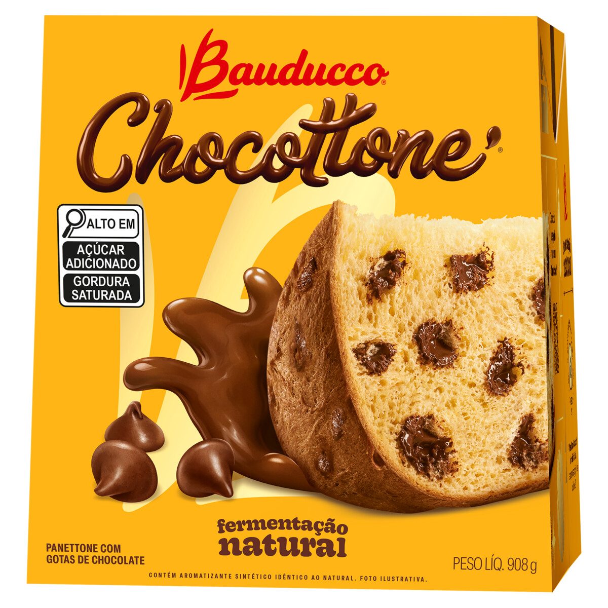 Panetone Bauducco Gotas De Chocolate 908g