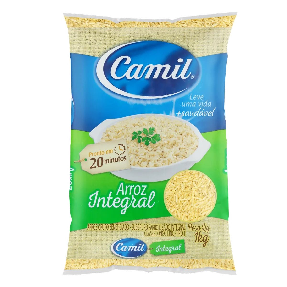 Arroz Tipo 1 Integral Camil Pacote 1kg